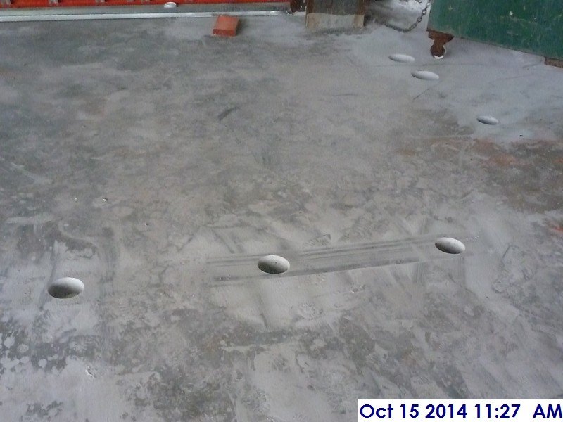 Core drilled holes for the electrical conduit at Elect. Room 284 Facing ...